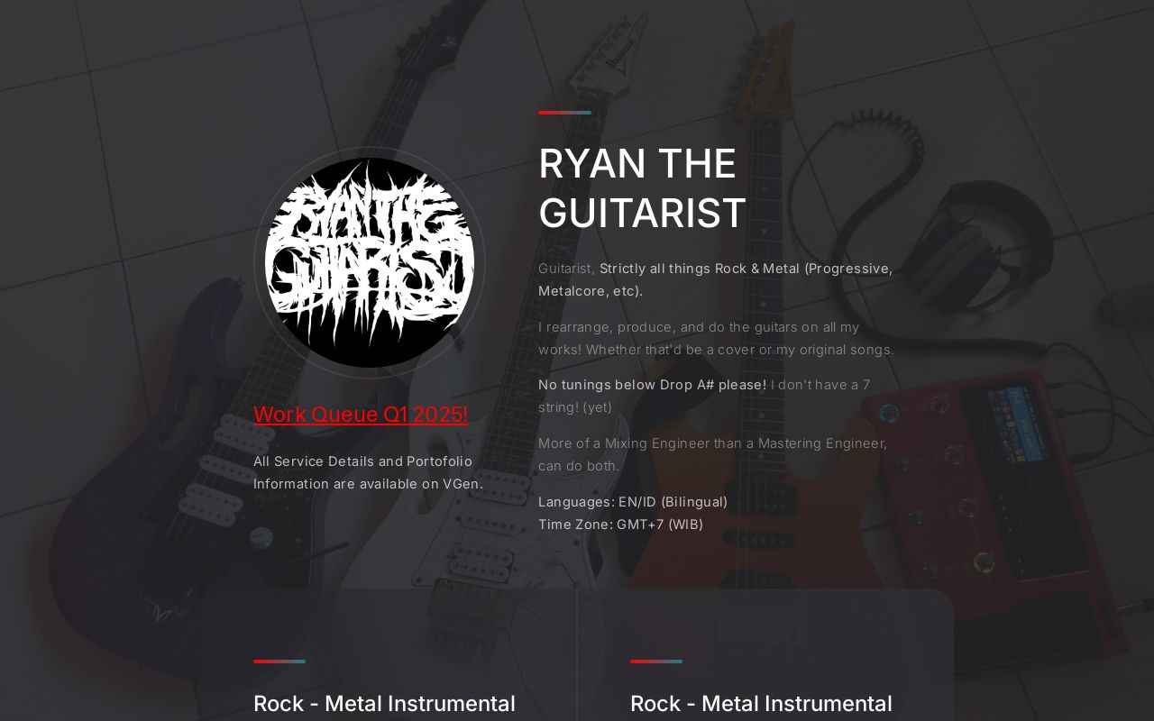 Ryan The Guitarist Q1 2025 Commissions